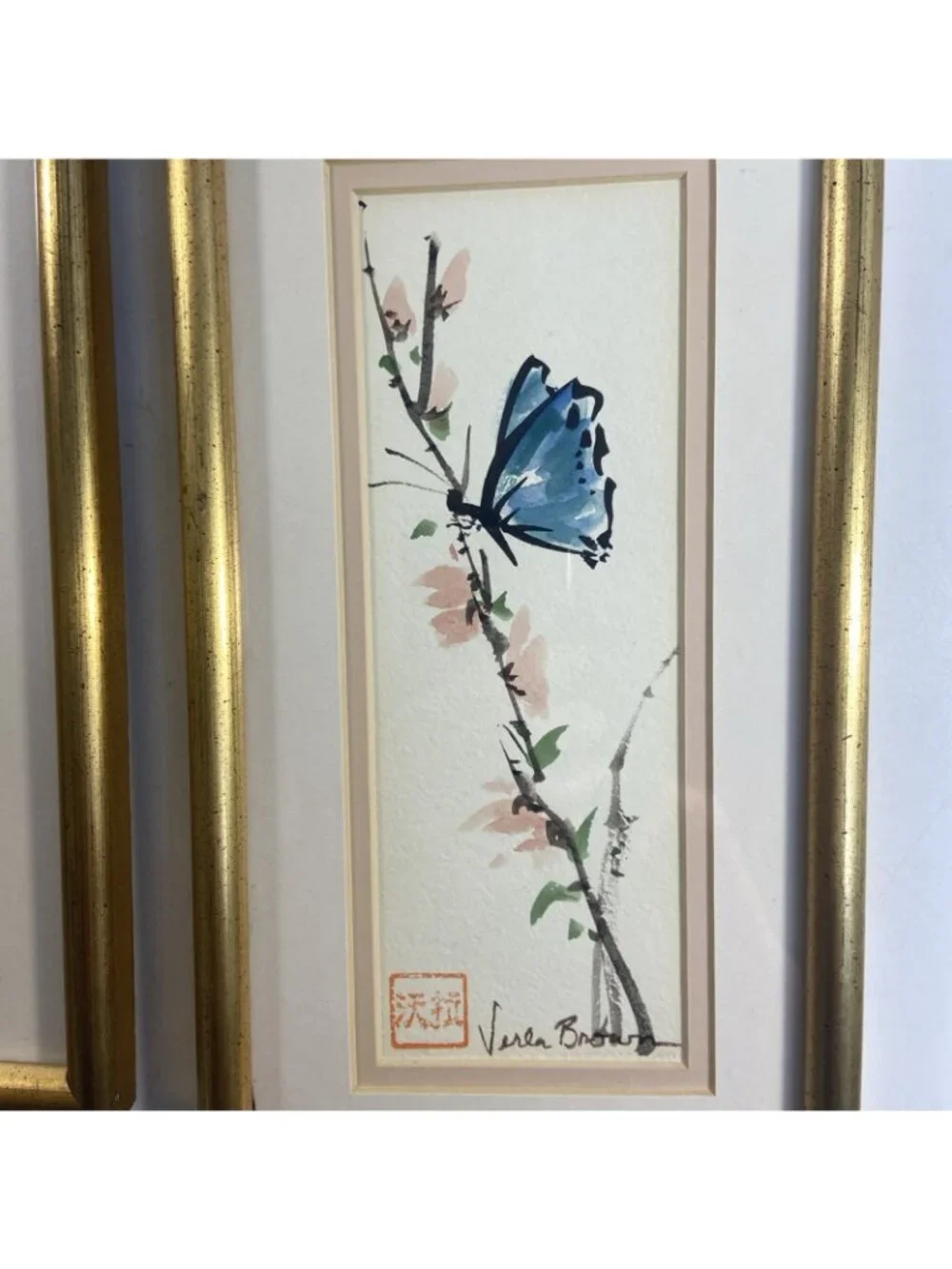 Wall Decor | 2 Verla Brown Original Watercolor Painting Signed Asian ...
